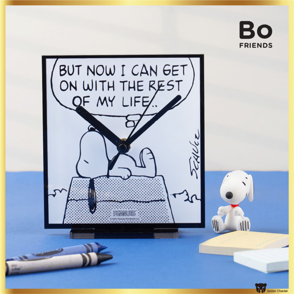Peanuts Snoopy Cartoon Acrylic Desk Clock (13 x 12cm) | Shopee Singapore