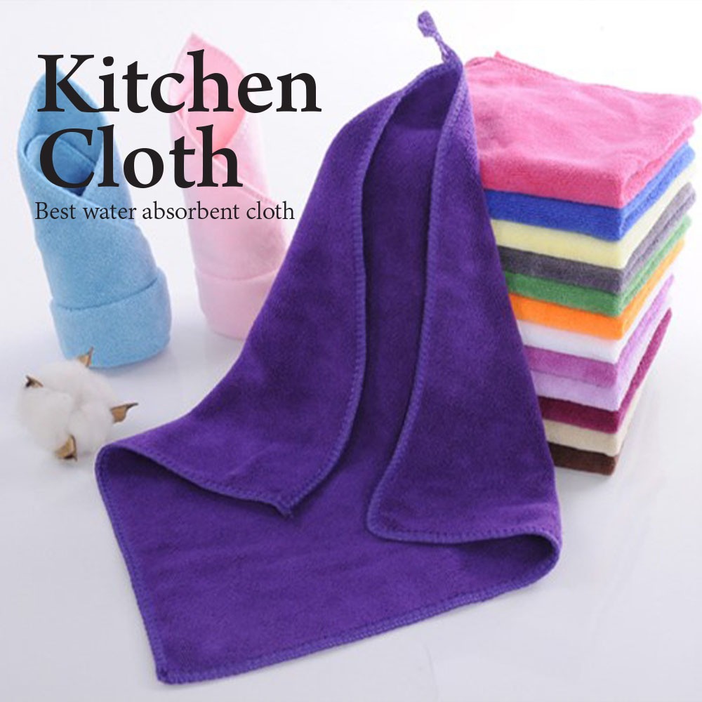 👑(𝑺𝑮 𝑳𝒐𝒄𝒂𝒍)👑 Microfiber Dust Cleaning Cloth Absorbent Kitchen Towel ...
