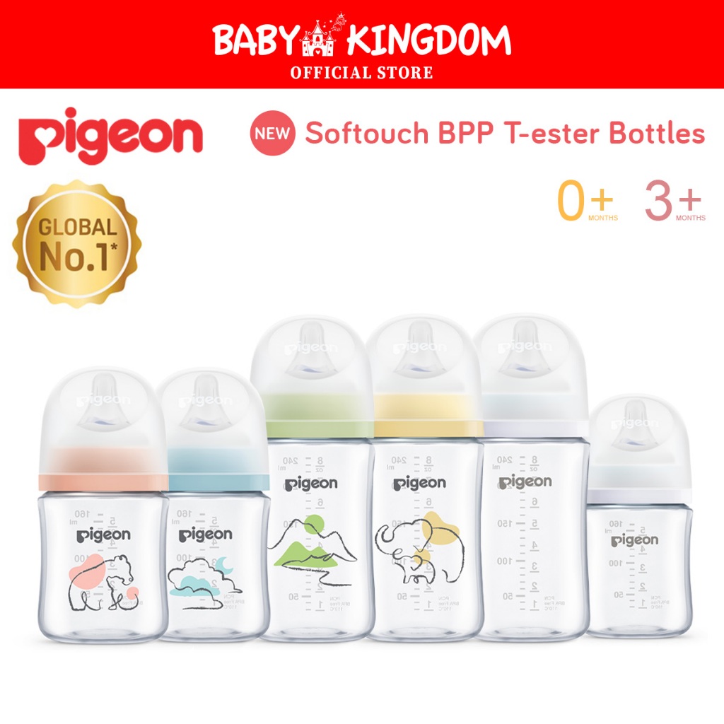 Pigeon SofTouch™ BPP T-Ester Nursing Bottle (Wide Neck) | Shopee Singapore