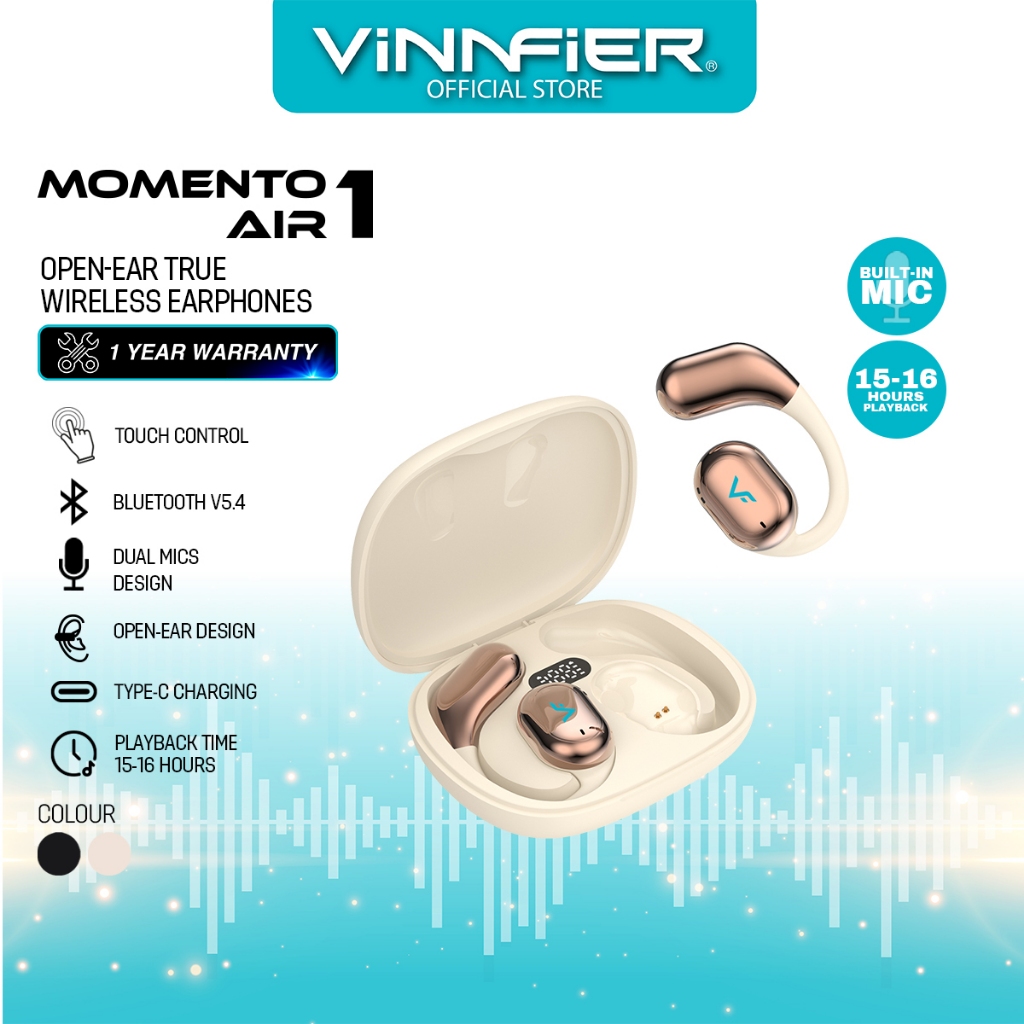 VINNFIER MOMENTO AIR 1 OWS Open-Ear True Wireless Bluetooth Earphones ...