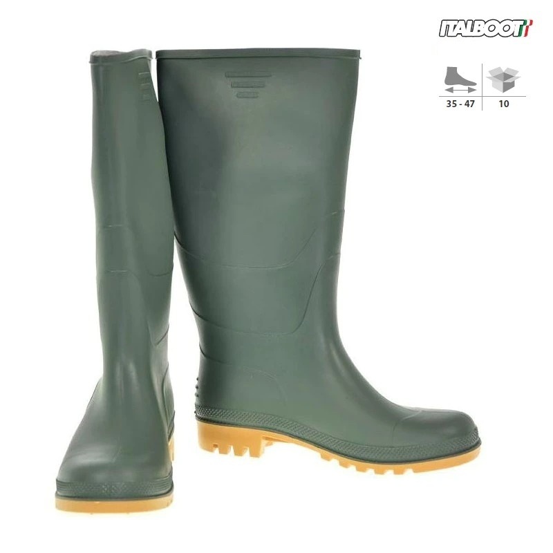 Italy PVC rubber rain boots unisex waterproof shoe slip resistant high ...