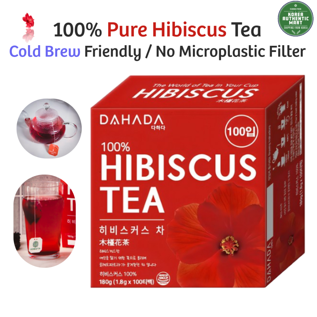 DAHADA 100% Hibiscus Tea 100 Teabags (138g) /HACCP Certified/Vitamin C ...