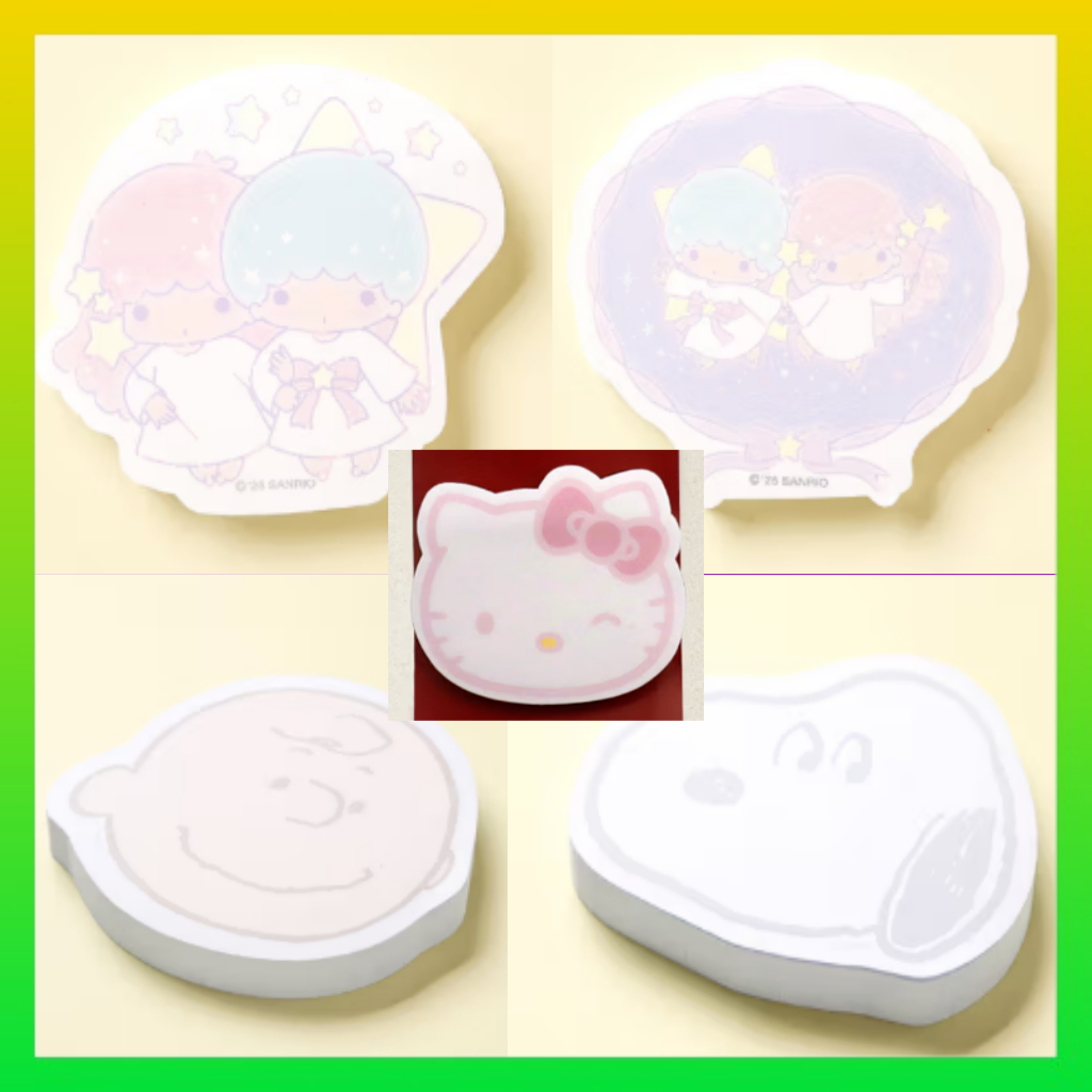 Little Twin Stars & Peanuts & Hello Kitty Sticky Notes – Sweet ...