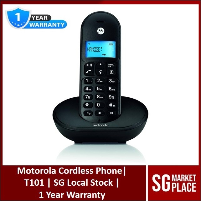 Motorola T101| Cordless Landline Phone | SG Local Stock | Safety Mark ...