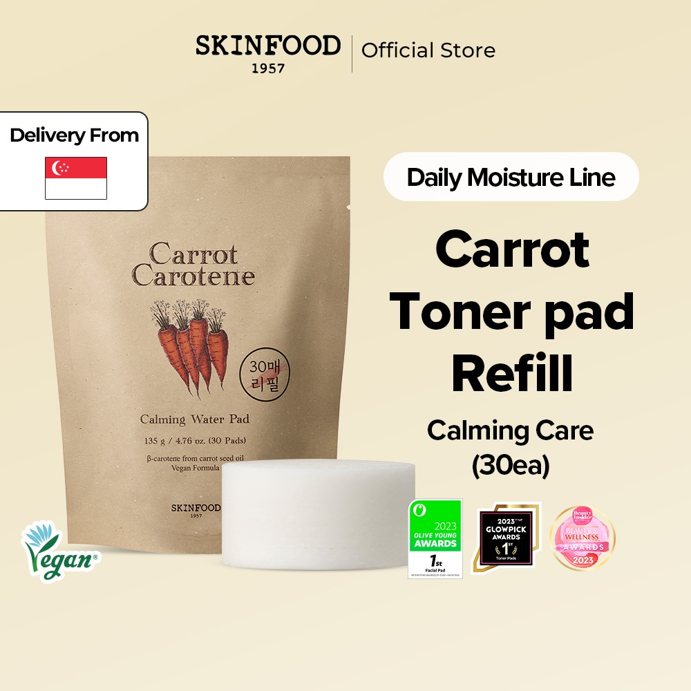 [SKINFOOD Official] Carrot Carotene Calming Water Pad Refill Pack 30ea ...