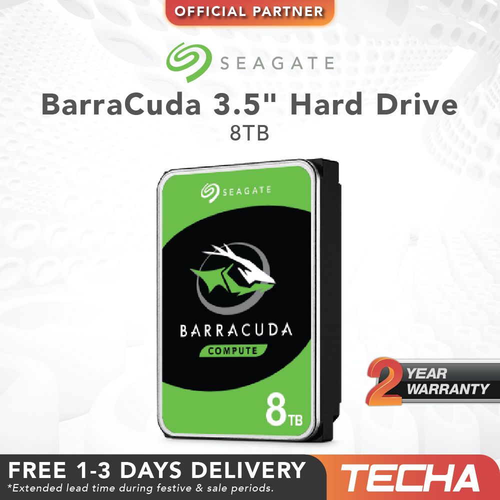 Seagate BarraCuda Desktop HDD 3.5 Inches (2TB/3TB/4TB/6TB/8TB ...