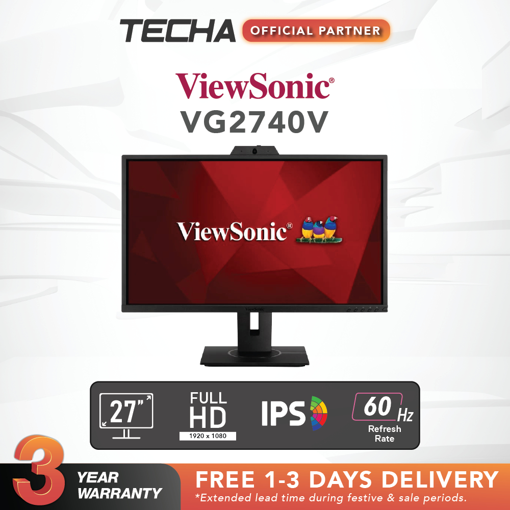 Viewsonic VG2740V | 27” IPS Full HD Video Conferencing Monitor | Shopee ...