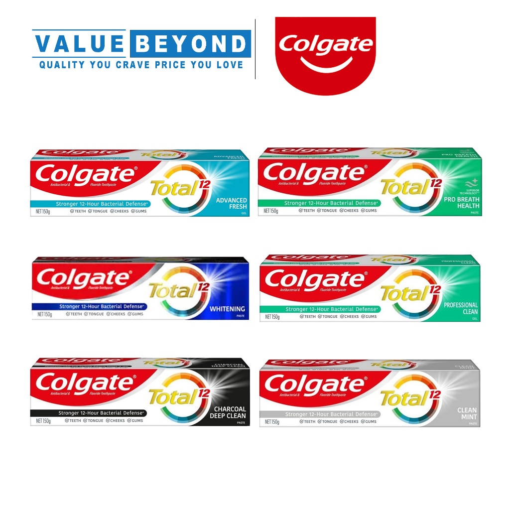 (BUNDLE OF 6) Colgate Total 12 Toothpaste 150g | Shopee Singapore