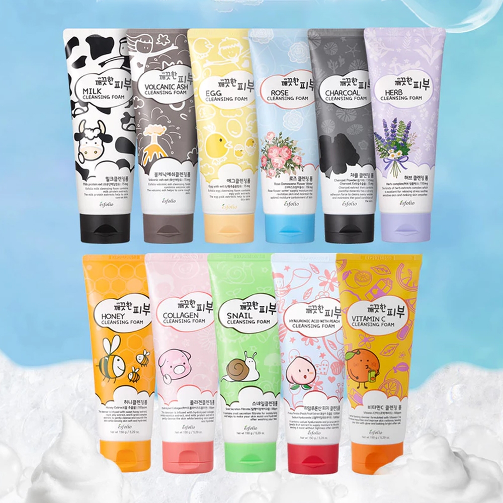 [Esfolio] Pure Skin Cleansing Foam (9 Types) 150ml | Shopee Singapore
