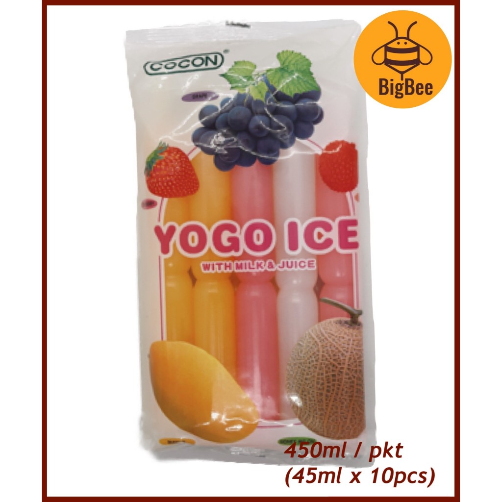 Cocon Yogo Ice - 450ml/pkt(45mlx10tubes)(HALAL) with Milk & Juice Ice ...