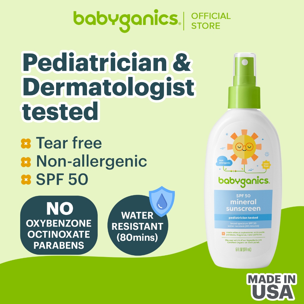 Babyganics spf 50+ Sunscreen Spray 177ml | Shopee Singapore
