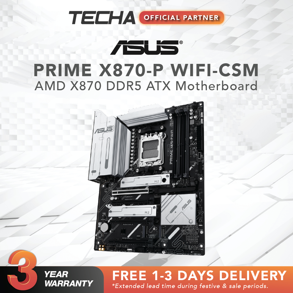 ASUS prime X870-P WIFI-CSM | AMD X870 | DDR5 | ATX Motherboard | Shopee ...