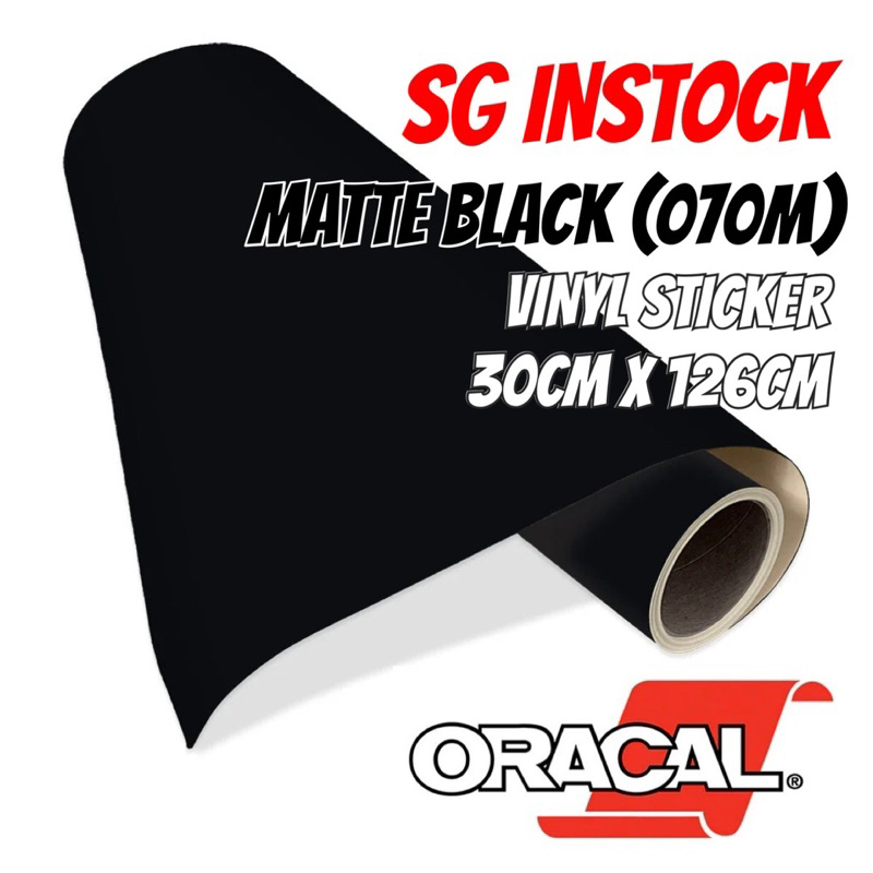 [SG] MATTE BLACK ORACAL STICKER 30cm x 126cm | Shopee Singapore