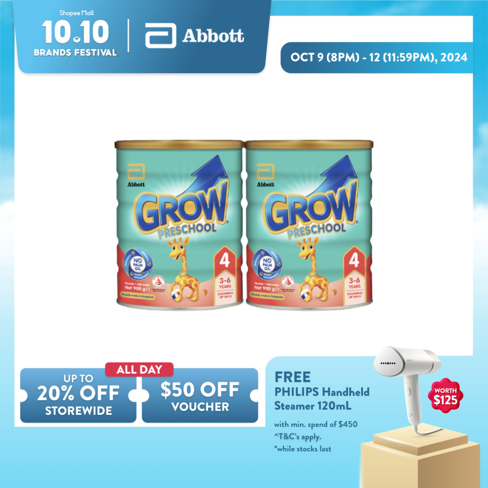 [Bundle of 2] GROW Growing Up Milk for Kids - Preschool Stage 4 (3 ...