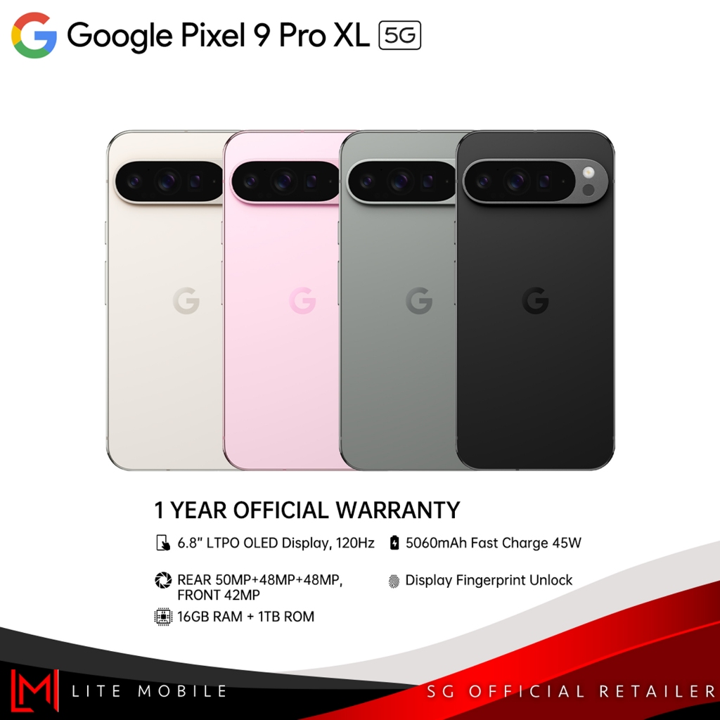 Google Pixel 9 Pro XL 1TB (SG Set) | 1-Year Official Google Warranty ...