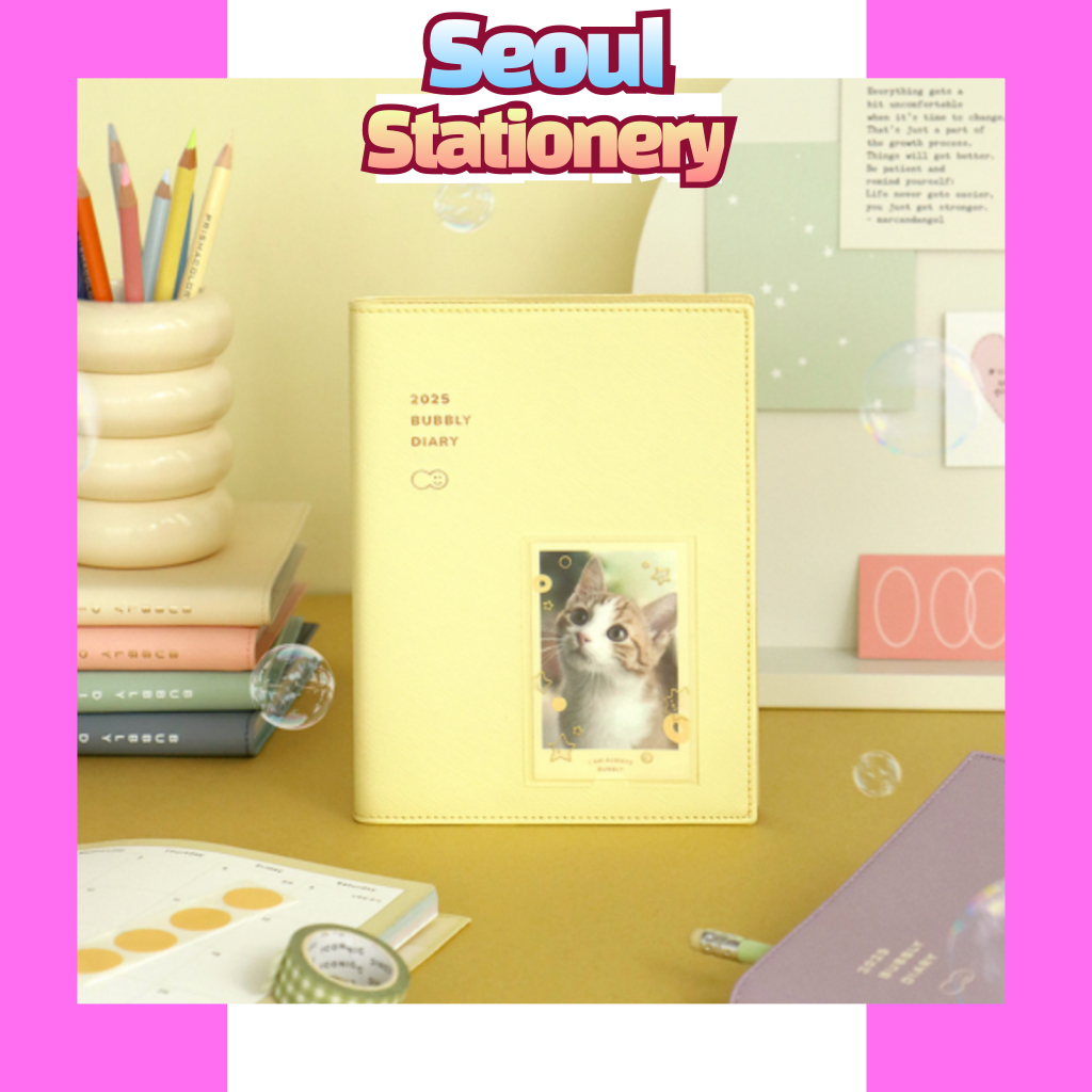 (Diary 2025)[Korea Shipping]2025 Bubbly Diary Weekly Planner Portable ...