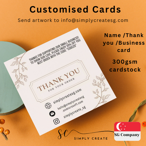 Customised Cards Printing Name card business card 300gsm thick glossy ...