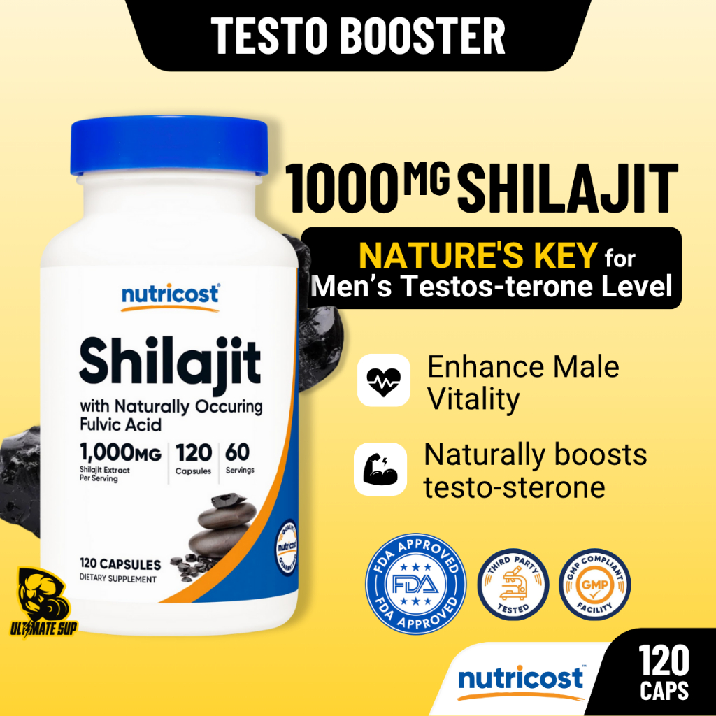 Nutricost, Shilajit Capsules, Testosterone Booster & Hormone Balance ...