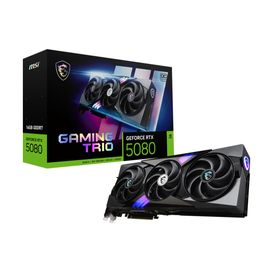 [FAST SHIP] MSI GeForce RTX 5080 GAMING TRIO OC | 16GB GDDR7 | OC ...
