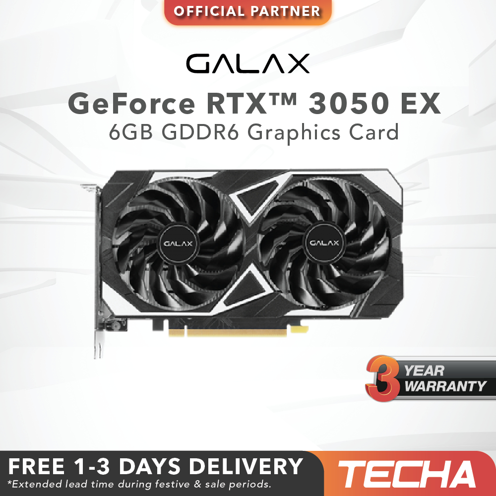 [FREE NEXT DAY] GALAX GeForce RTX 3050 EX | 6GB GDDR6 | Graphics Card ...