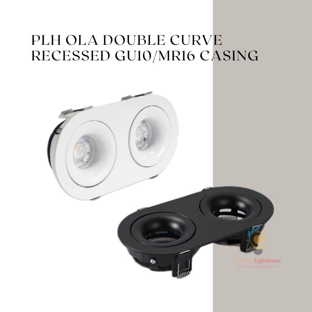PLH OLA Double Curve Recessed GU10/MR16 Casing | Shopee Singapore