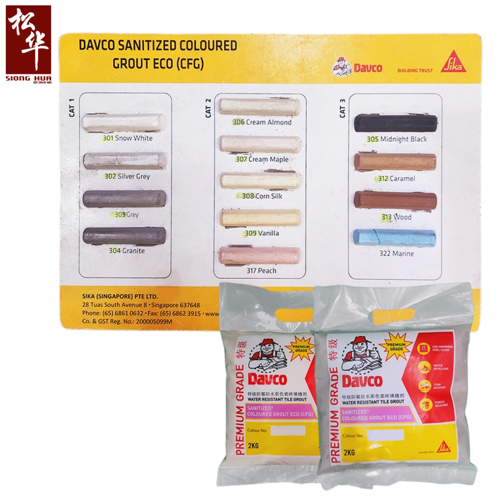 Davco Colour Grout 2KG: Vibrant and Durable Tile Joint Filler | Shopee ...