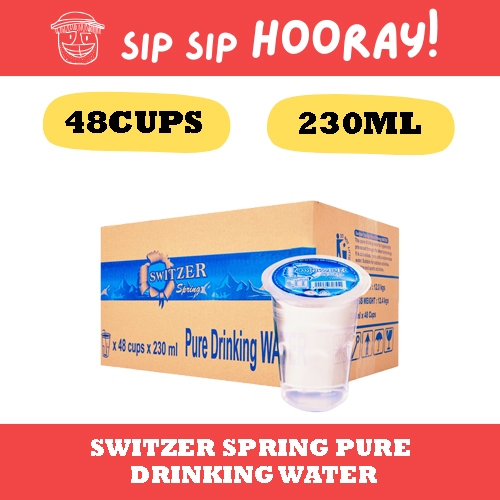 Switzer Spring Pure Drinking Water Cups (230ml x 48 Cups) | Shopee ...