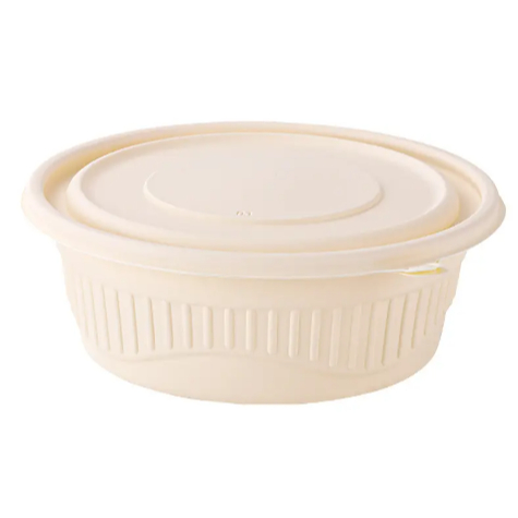 [Non-leak @ $0.32/pcs]- 1000ml Biodegradable Round Disposable Container ...