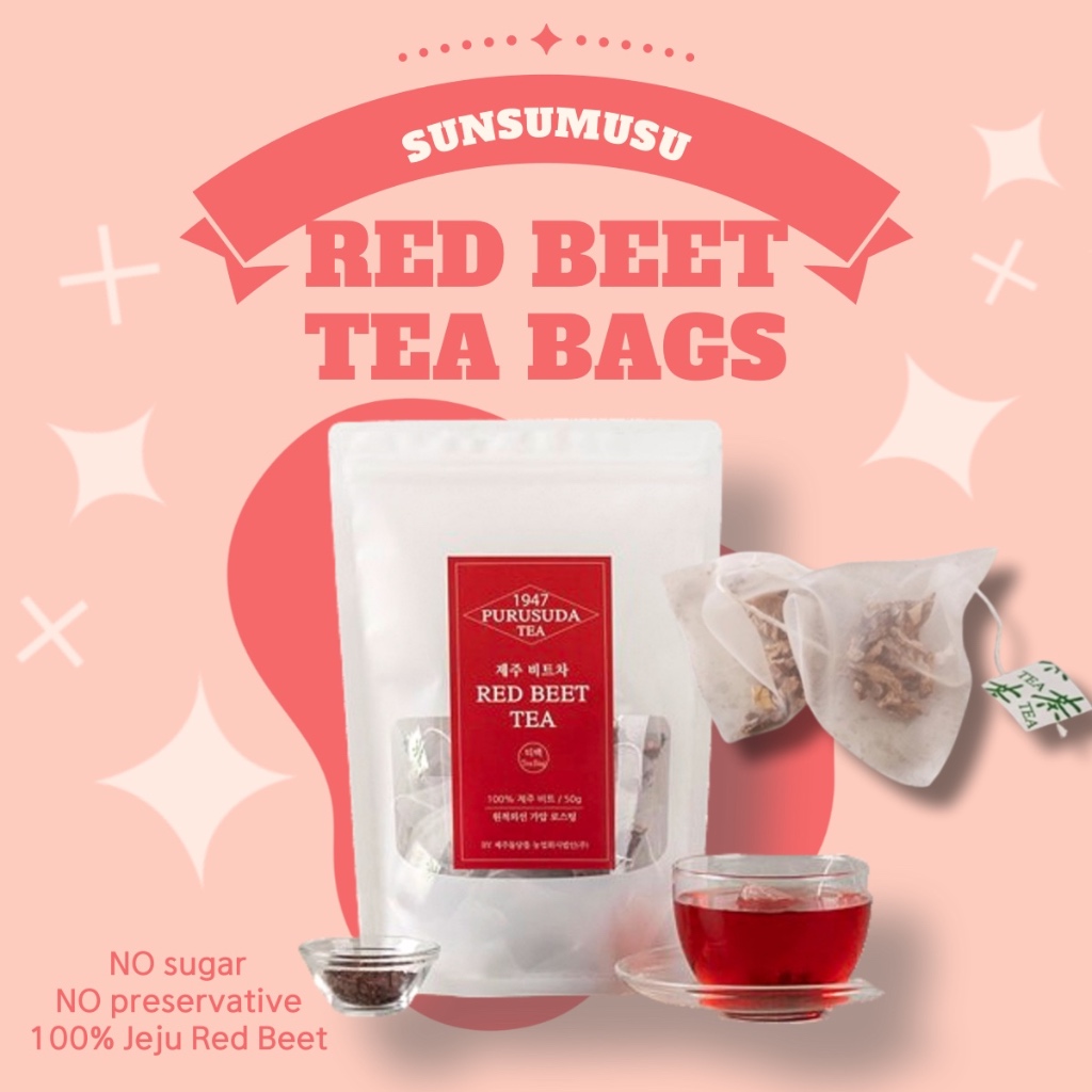 [TEA OF RED BEET MADE BY KOREA JEJU TEA BAGS VERSION 1 PACK 50g ...