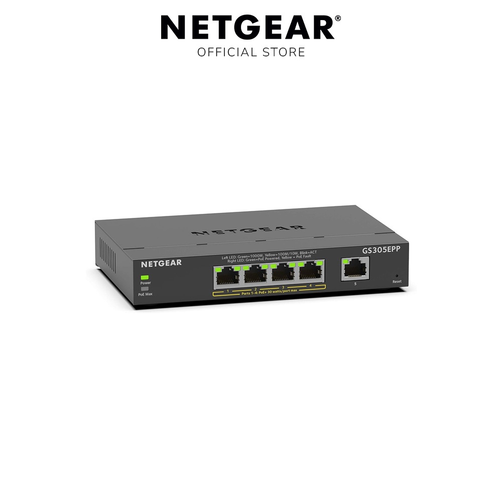 NETGEAR GS305EPP 5-Port PoE+ Gigabit Managed Desktop Switch (120W ...