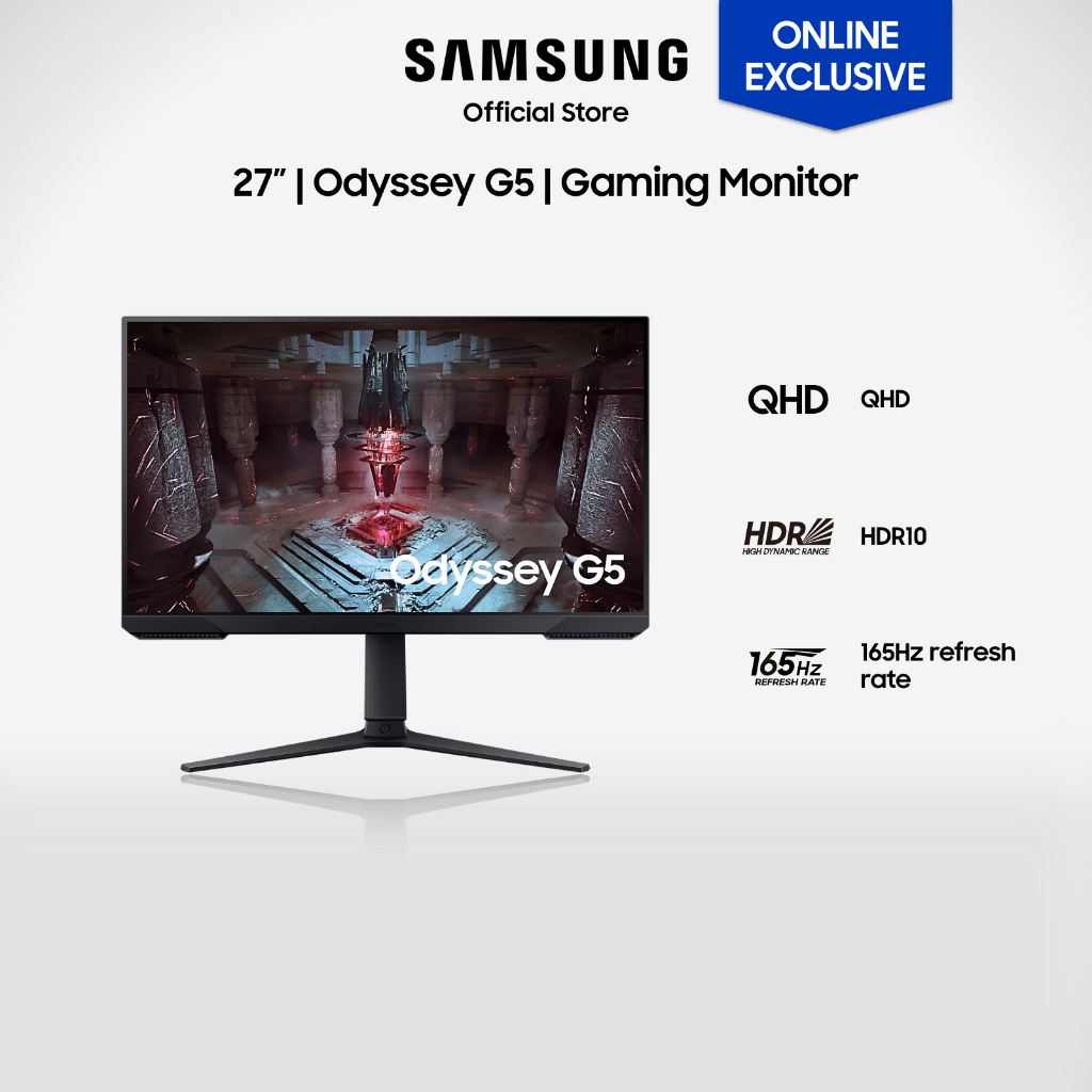 Samsung 27" Odyssey G5 G51C Gaming Monitor / LS27CG510EEXXS [Online Exclusive] [To ship within 2 ...