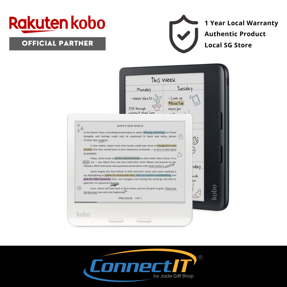 Kobo Libra Colour - 7 inch E Ink Kaleido 3 display with FastGLR and Dark Mode 32GB (1 Year SG ...