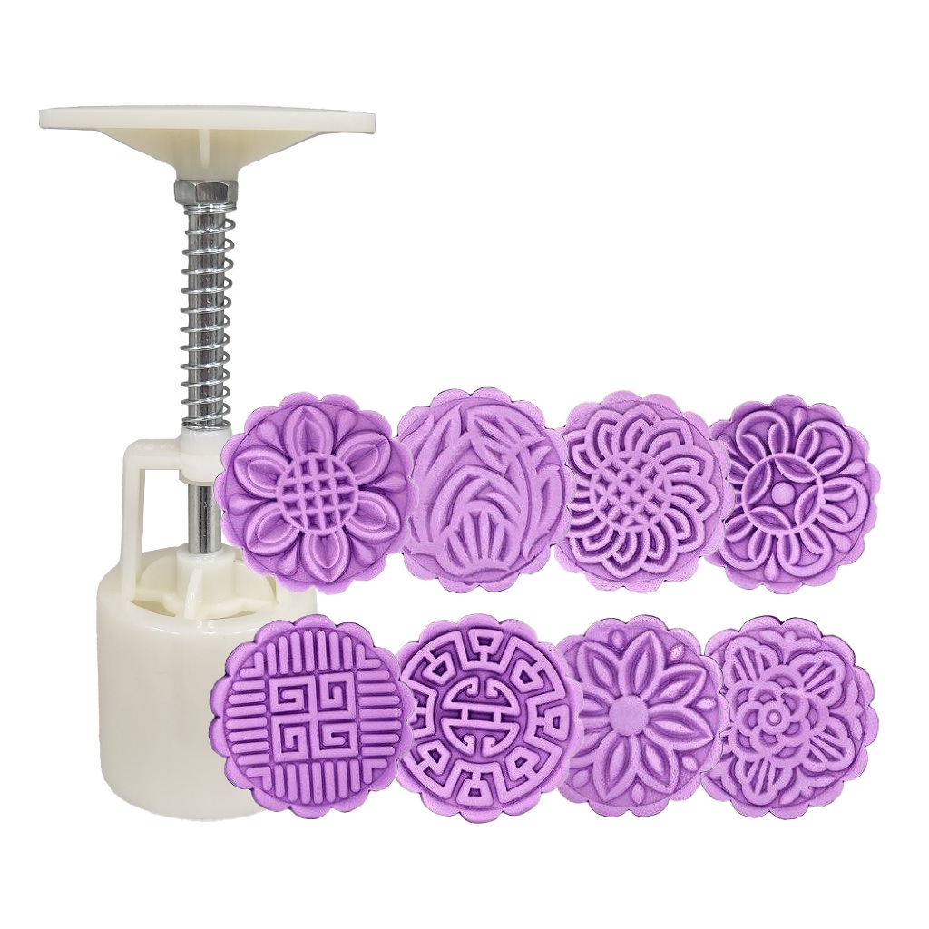 Mooncake Handheld Press Mould 8 Round Swapable Inserts 50G | Shopee ...
