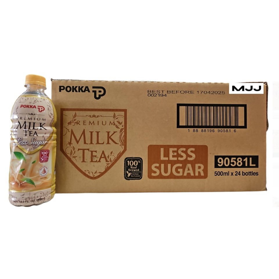 Pokka Premium Milk Tea Less Sugar (24btls x 500ml) | Shopee Singapore