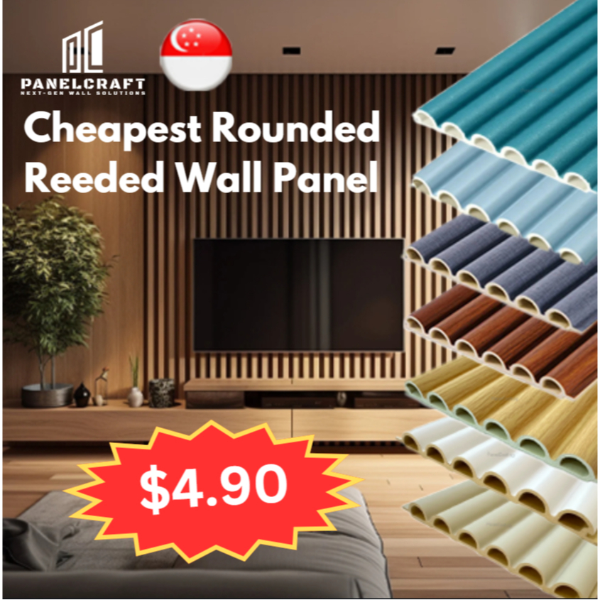 [SG SELLER] Cheapest Rounded Reeded Wall Panel -Hollow Plastic ...