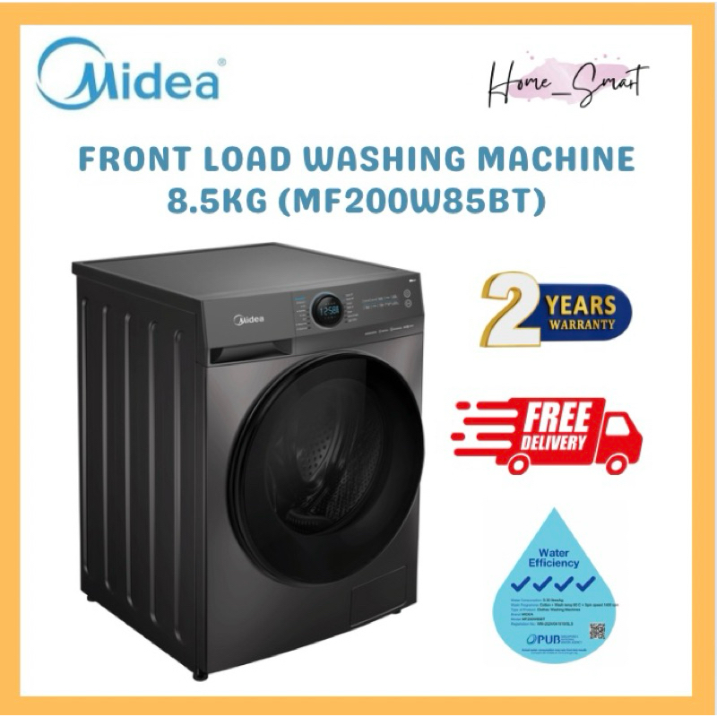 Midea MF200W85BT (8.5kg) Front Load Washing Machine {Free 16" Mistral ...
