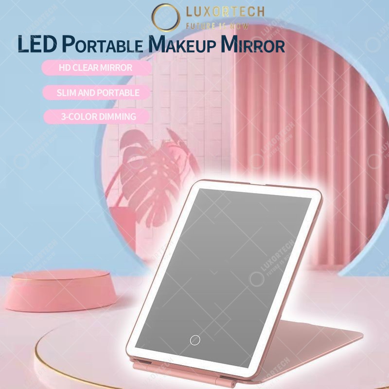 🇸🇬 [ Local Seller ] IPad Mini LED Rechargeable Travel Vanity Mirror ...