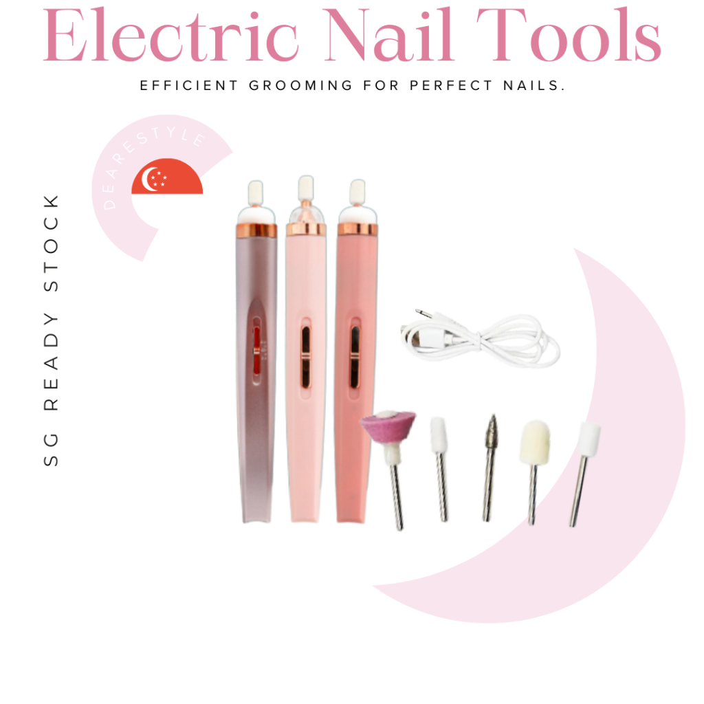 💖[SG] 🎀 Rechargeable Electric Nail File / Drill / Trimmer / Grinder ...