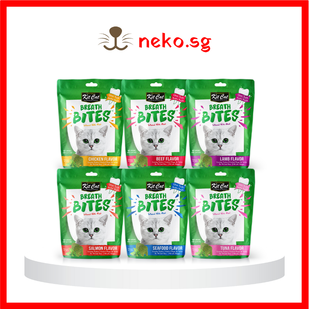 [60g] Kit Cat Breath Bites Infused with Mint Cat Treats | Shopee Singapore
