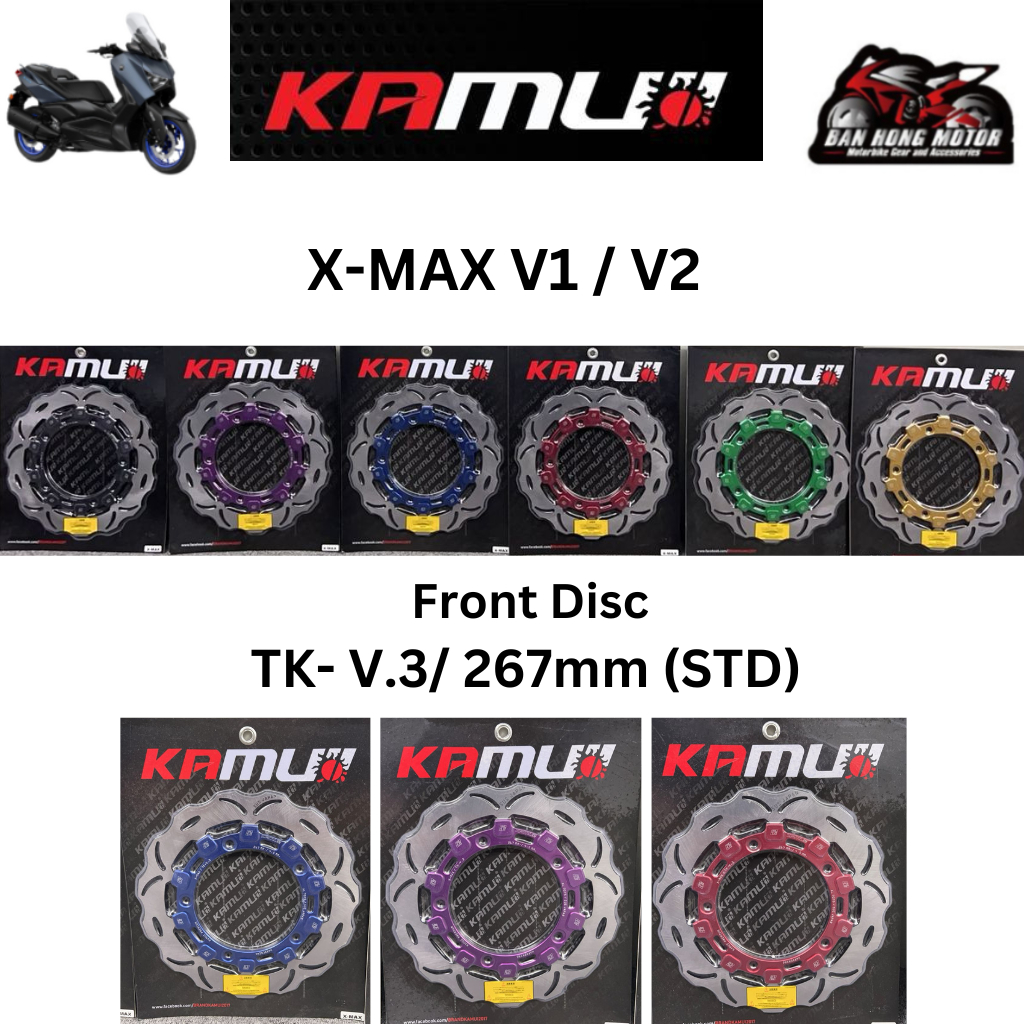Xmax Kamui Disc TK-V.3 267mm (STD) Xmax Front Disc 100% Original Kamui ...