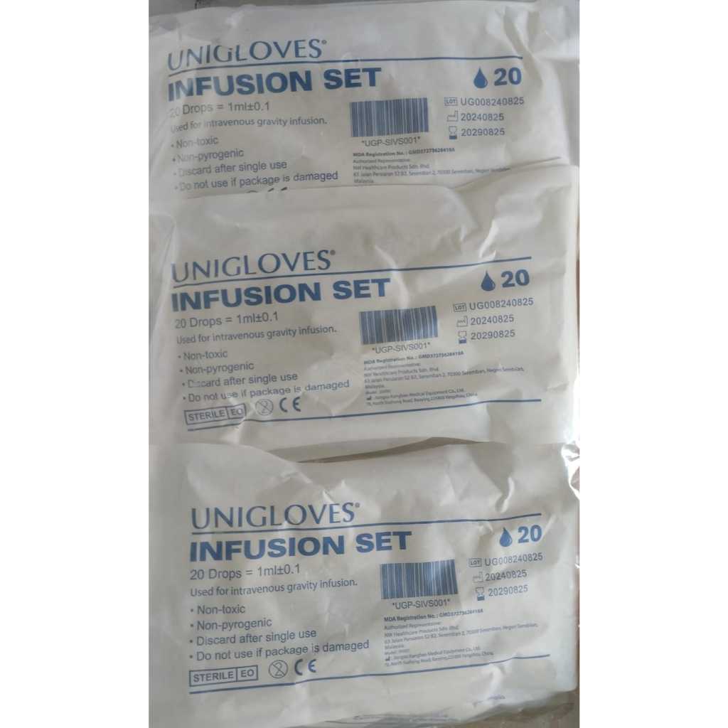 [1 Bag] Unigloves IV Infusion Set (Sterile) (25 pcs/bag) | Shopee Singapore