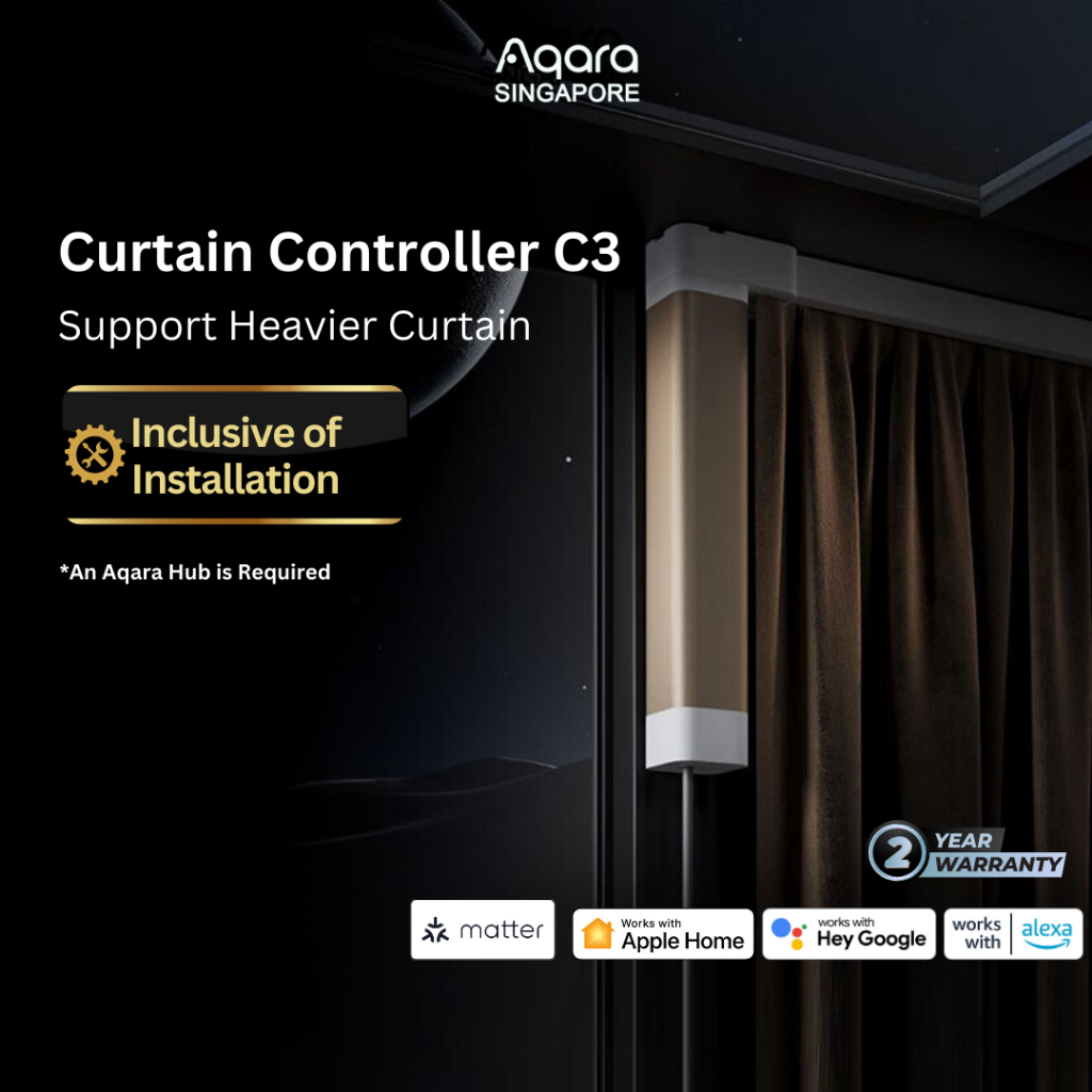 AQARA Smart Electric Curtain Motor and Track C3 ZigBee Fully Automatic ...