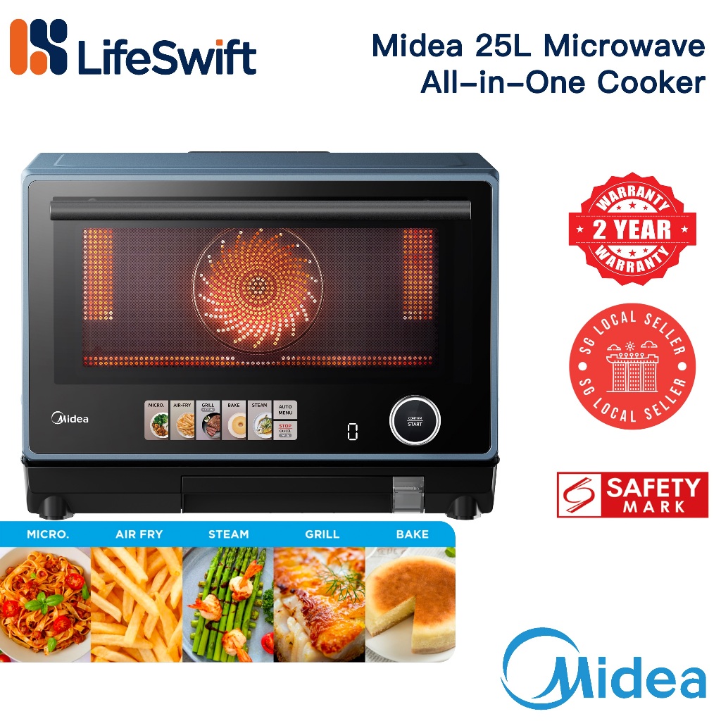 Midea 25L Microwave/Grill/Steam/Convection/AirFry Oven All-in-One ...