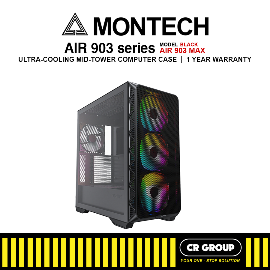 MONTECH AIR 903 MAX Black/White PC Case (1Yr Warranty) | Shopee Singapore
