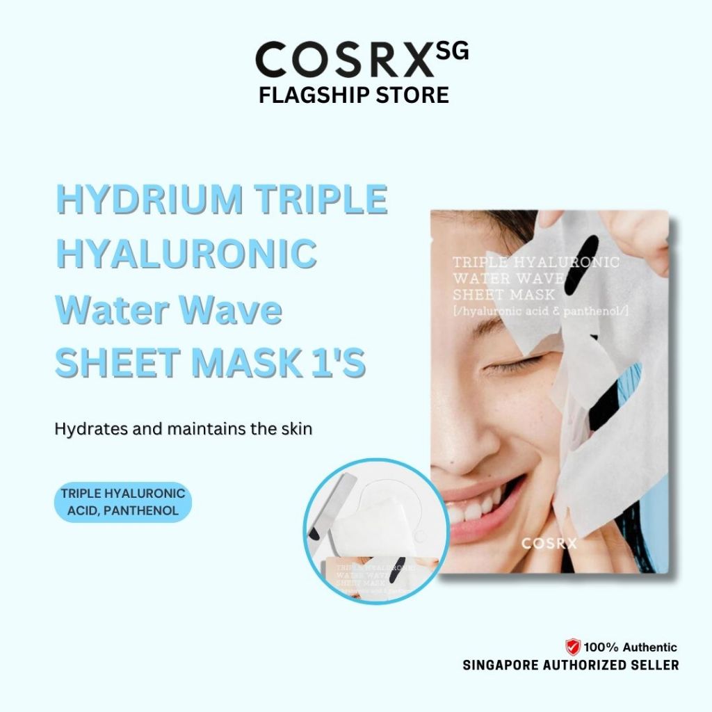 Cosrx Hydrium Triple Hyaluronic Water Wave Sheet Mask 1's(Hydrating ...