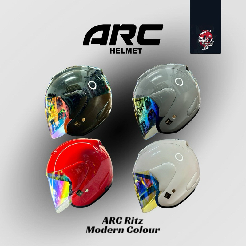 ARC Ritz Modern Series open face motorcycle helmet | Shopee Singapore