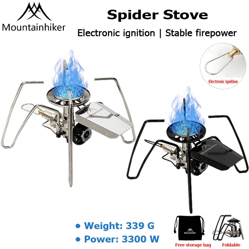 MOUNTAINHIKER Outdoor Camping Spider Stove Portable Foldable Butane Gas ...