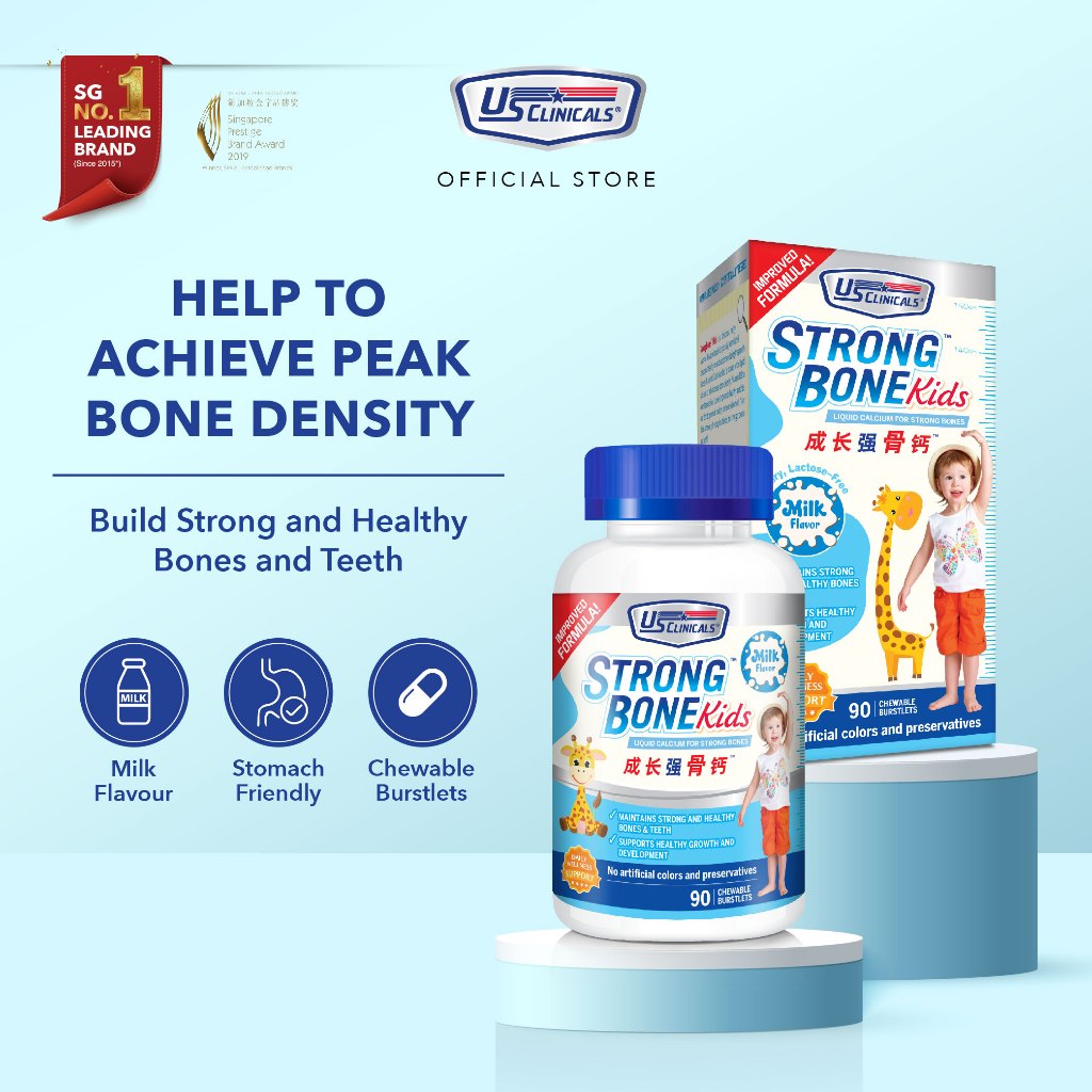US Clinicals StrongBone Kids 90s | Support Healthy Growth Stronger Bone ...