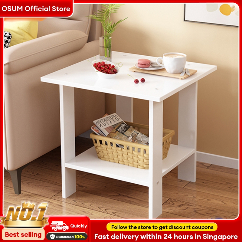 OSUM Small Table Sofa Square Side Table Small Apartment Coffee Table ...