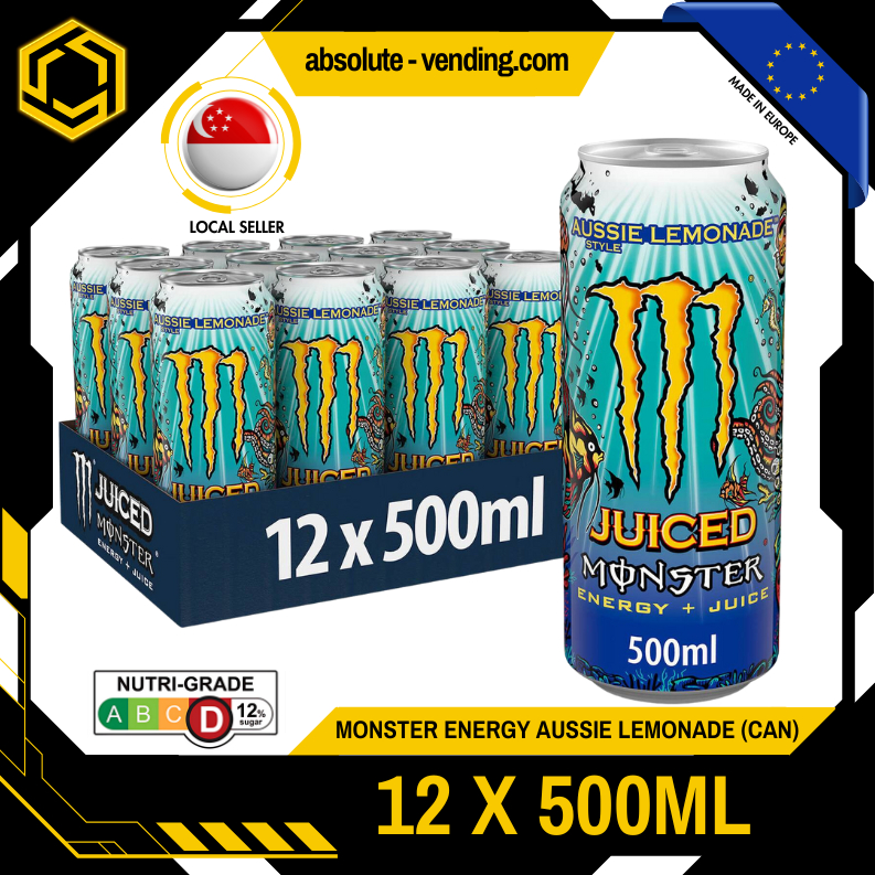 MONSTER ENERGY AUSSIE LEMONADE 500ML X 12 (CAN) | Shopee Singapore